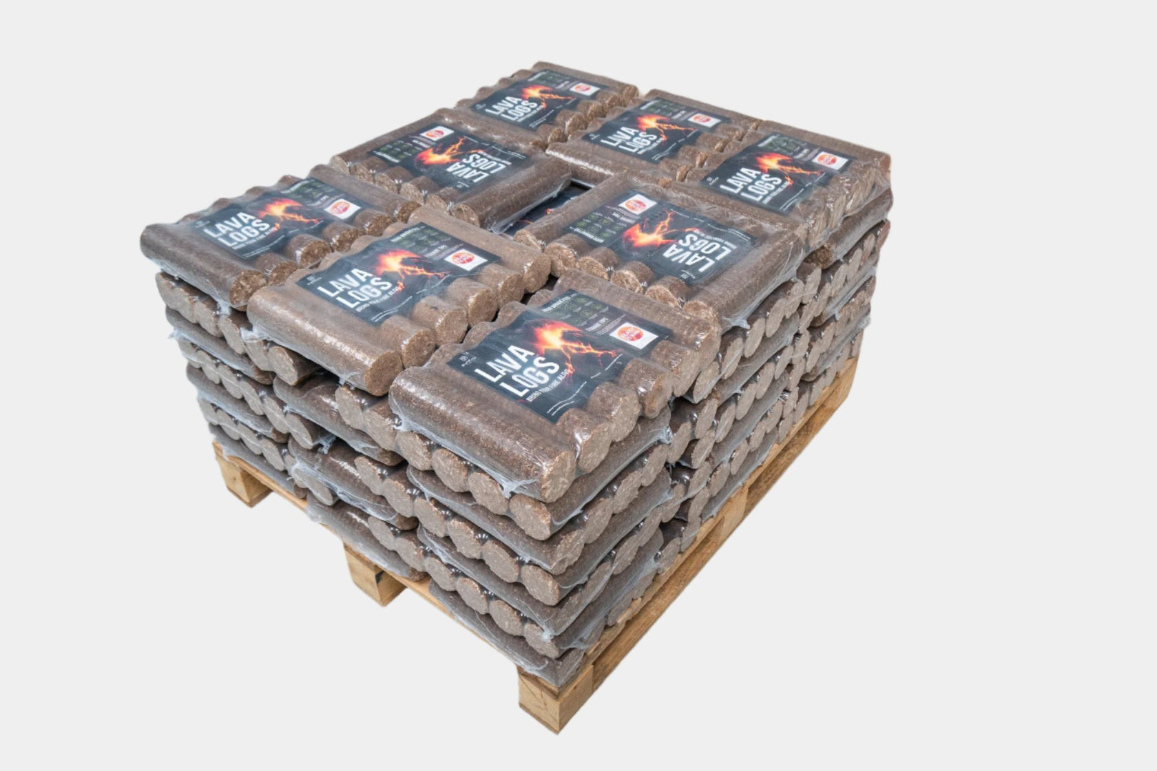 Lava Logs Premium Wood Briquettes in Bulk Sizes & Pallets – Duffield Timber